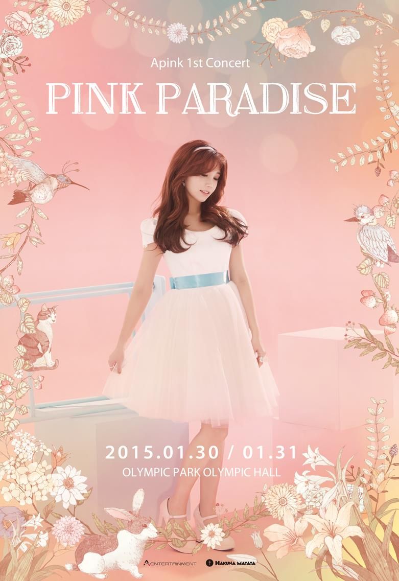 Apink releases "Pink Paradise" concert posters for Eunji and Bomi