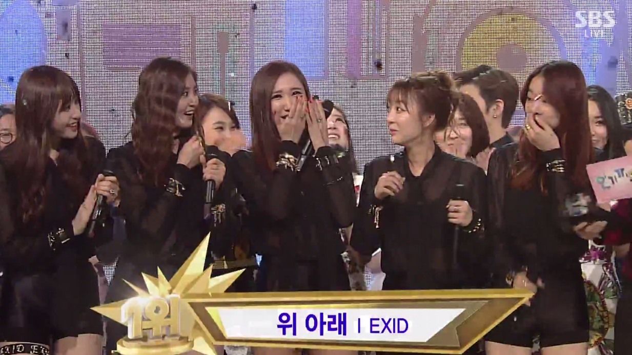 EXID wins first Inkigayo trophy with "Up & Down"