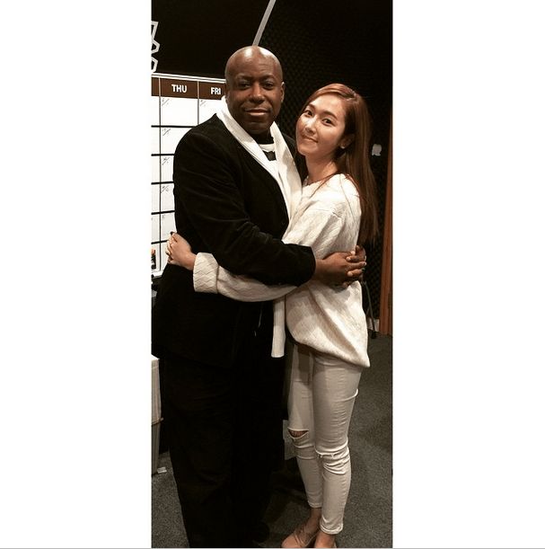 Reggie Martin poses with Jessica Jung, "Stay tuned for a great year"