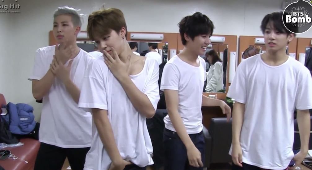 BTS does their sexy hip thrusts to EXID's "Up & Down"