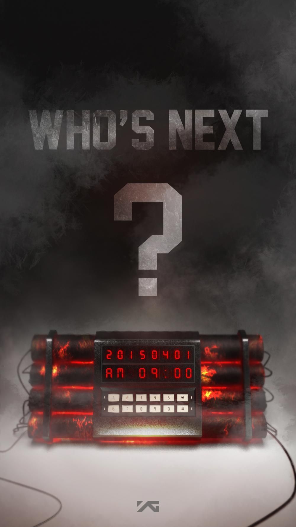 YG Entertainment's bomb nears its explosion in latest "Who's Next" poster