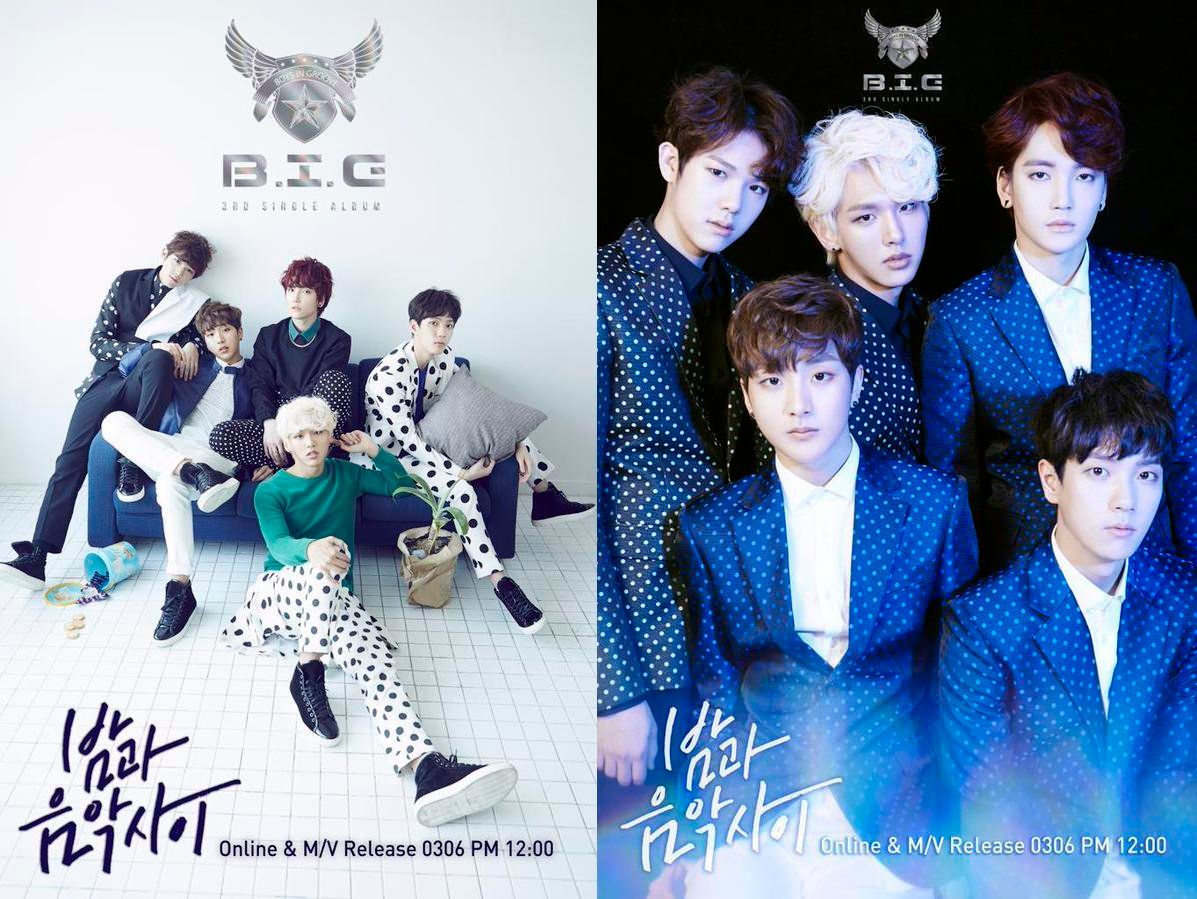 B.I.G reveals group image teasers for "Between Night n Music"