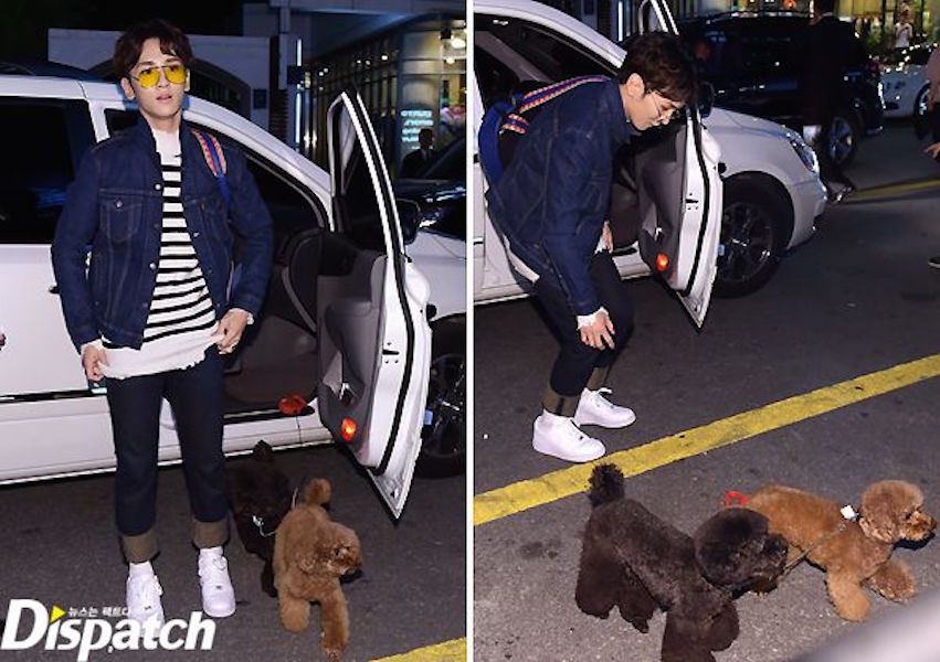SHINee's Key makes an unconventional appearance with his pet dogs