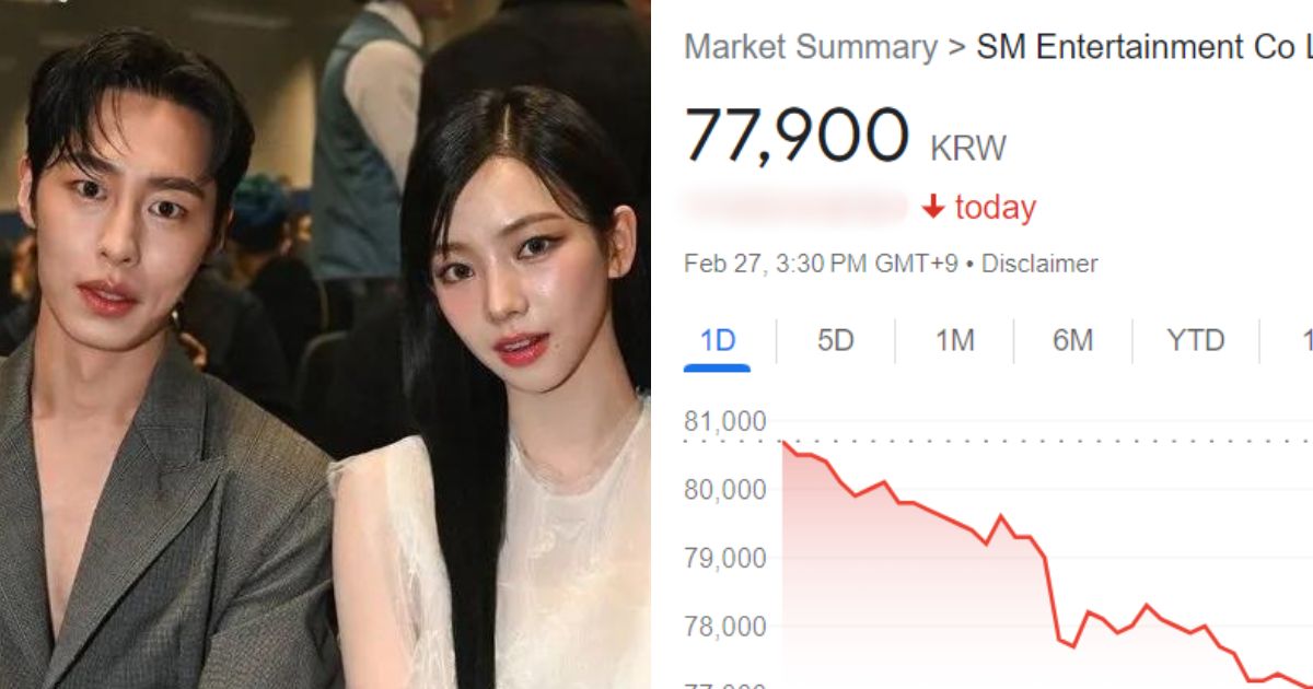 SM Entertainment Stocks Drop Following aespa Karina's Dating News With Lee Jae Wook - Koreaboo