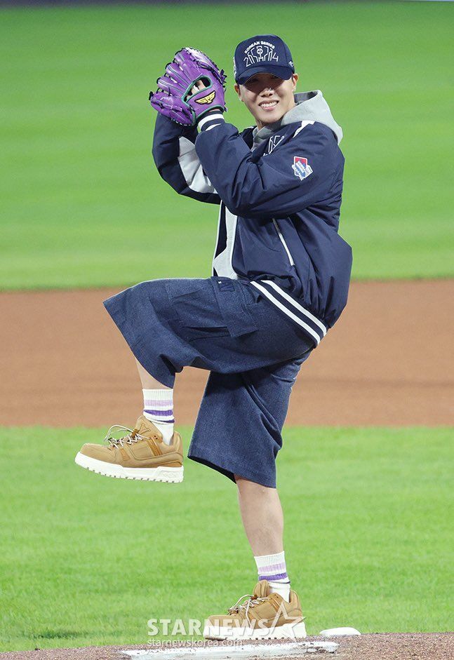 BTS's J-Hope Gains Attention For His Baseball Pitch — And Surprises ...