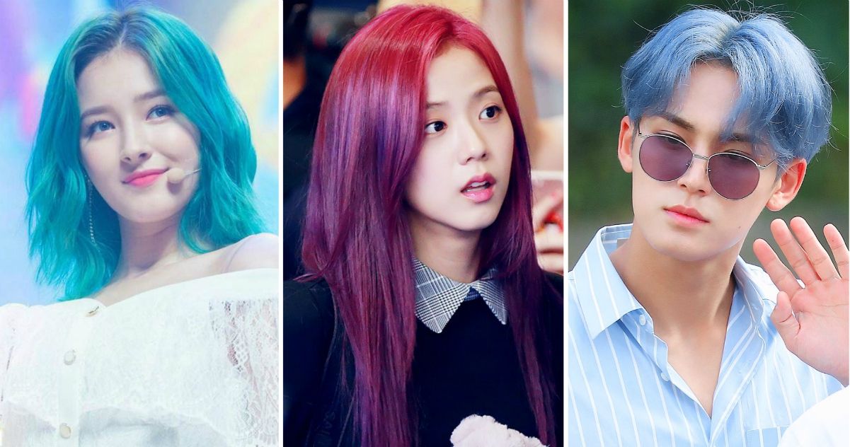 30+ Photos Of K-Pop Visual Members Rocking Bold, Colorful Hair - Koreaboo