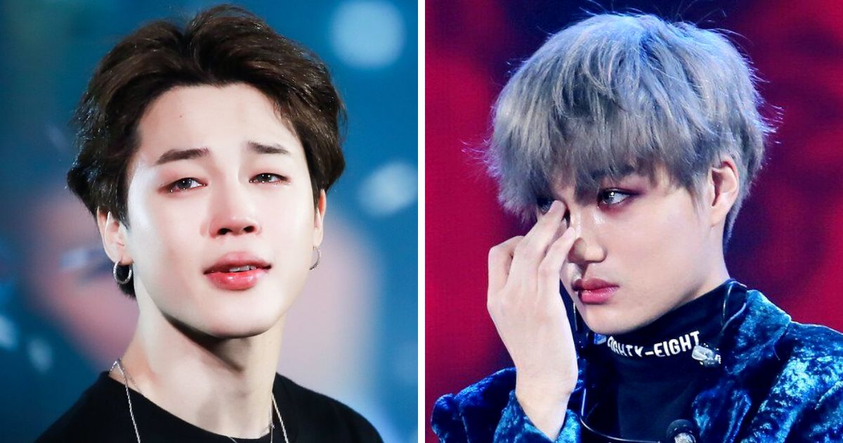 Try Not To Cry At These 20 Male Idols' Tearful Moments - Koreaboo