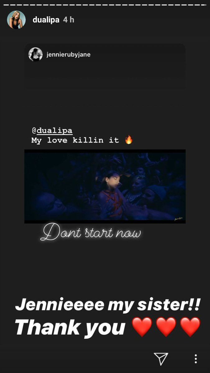 BLACKPINK's Jennie Shows Love For Singer Dua Lipa - Koreaboo