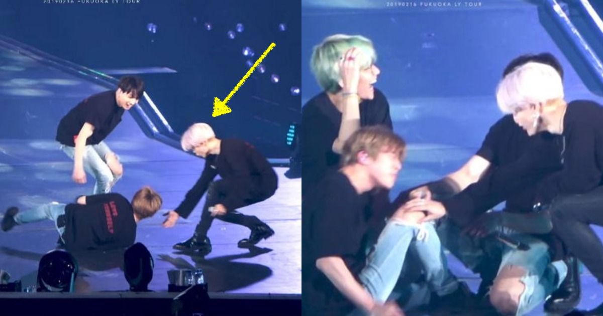 Jimin Literally Sprinted over to Jin When He Fell and Hurt His Knee ...