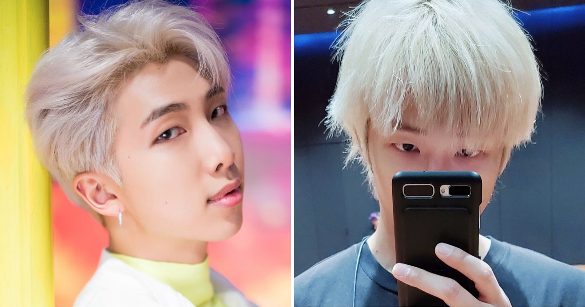 BTS's RM Teases Comeback While Showing Off New Blonde Hair - Koreaboo