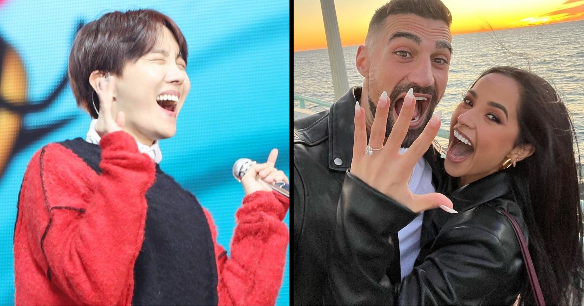 BTS's J-Hope Is A Supportive Bestie During Becky G's Engagement - Koreaboo