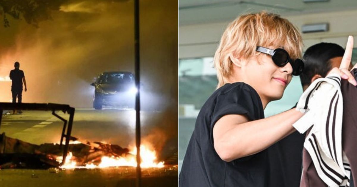 Fans Pray For BTS V's Safe Return After CELINE Cancels Menswear Show ...