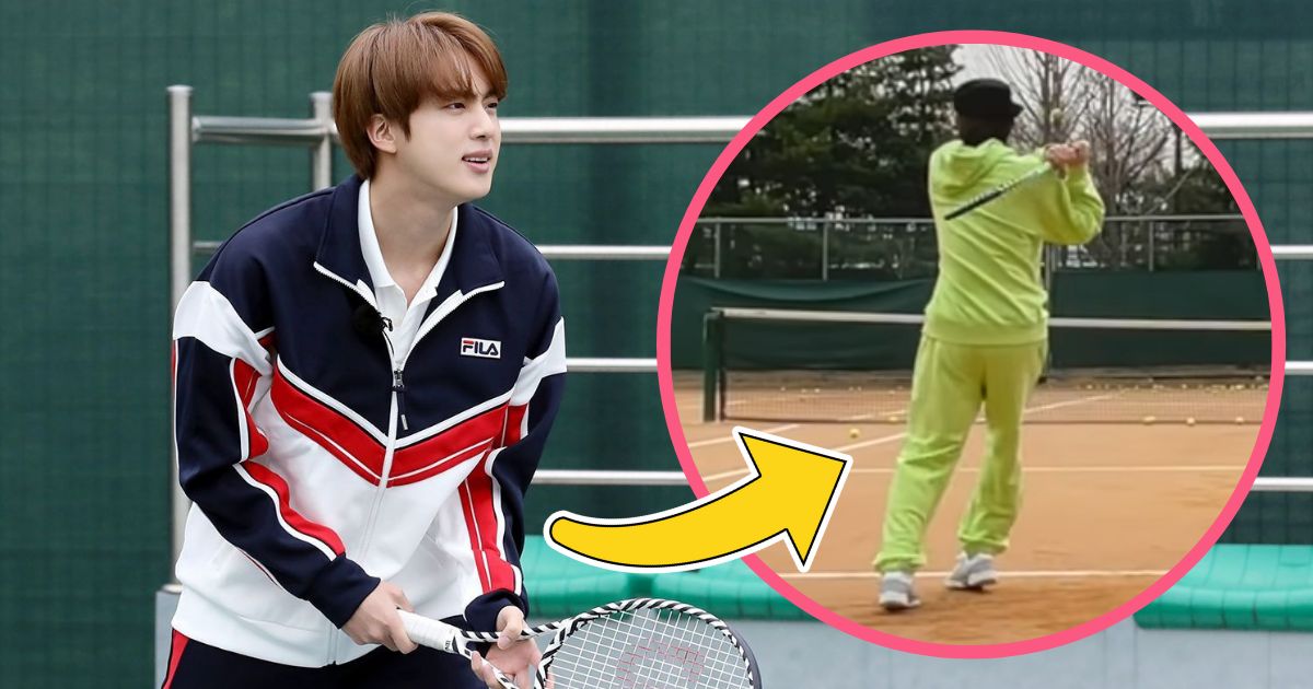 BTS's Jin Shows Off His Tennis Sweat Session And ARMYs Are Living For ...