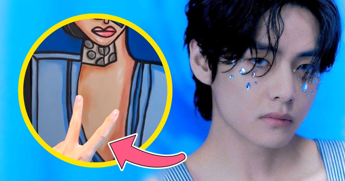 BTS's V Proudly Shows Off A Portrait Of Himself Gifted To Him By An 11 ...