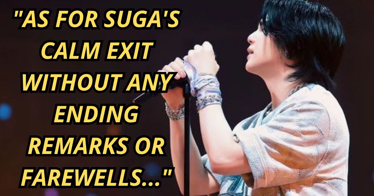 The Unexpected Way BTS's Suga Ends His Solo Concerts Is Explained ...