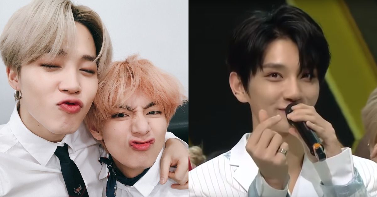 BTS Jimin and V Seen Helping SEVENTEEN Joshua at 2018 MBC Gayo ...