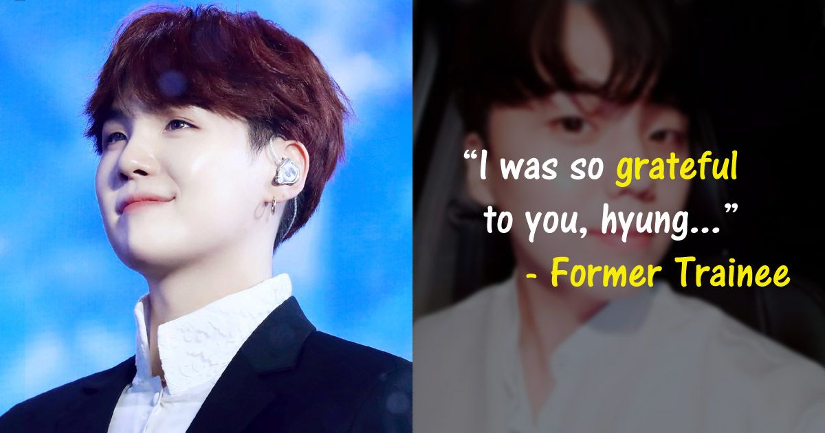 Former Big Hit Trainee Reveals How BTS's Suga Helped Him In His Time Of ...