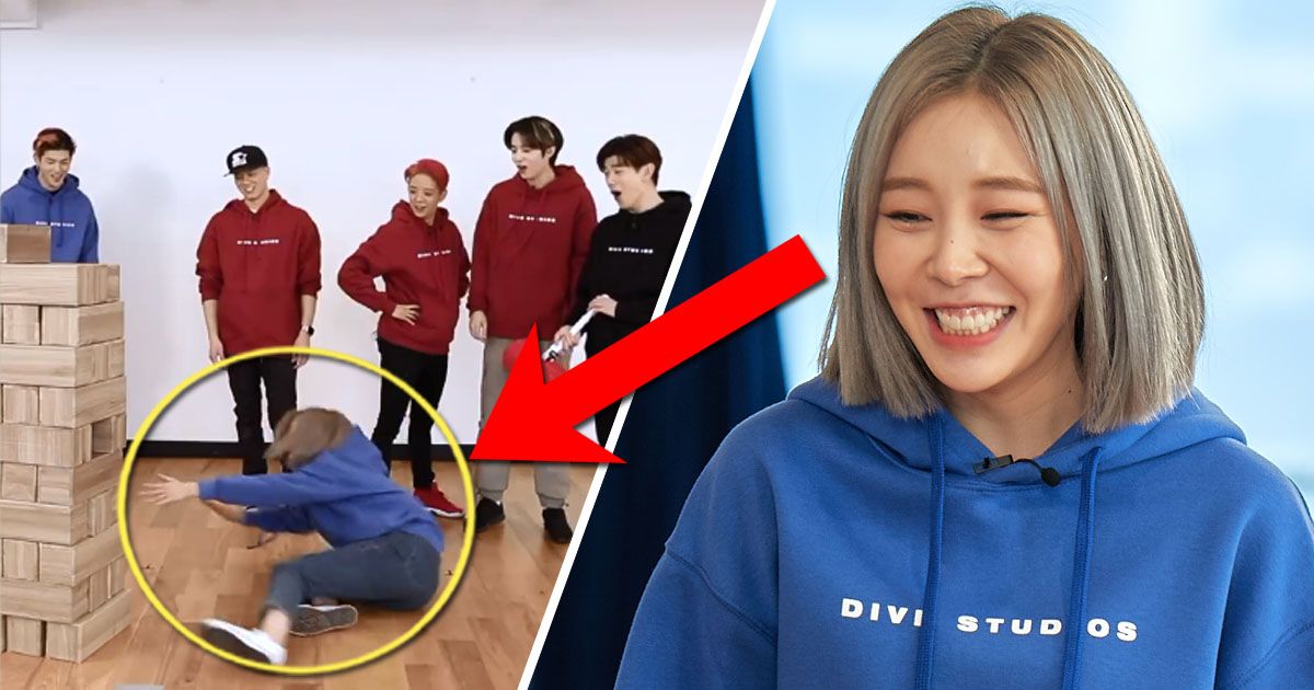 Ladies' Code's Ashley Couldn't Stop Wiping Out On "HWAITING"