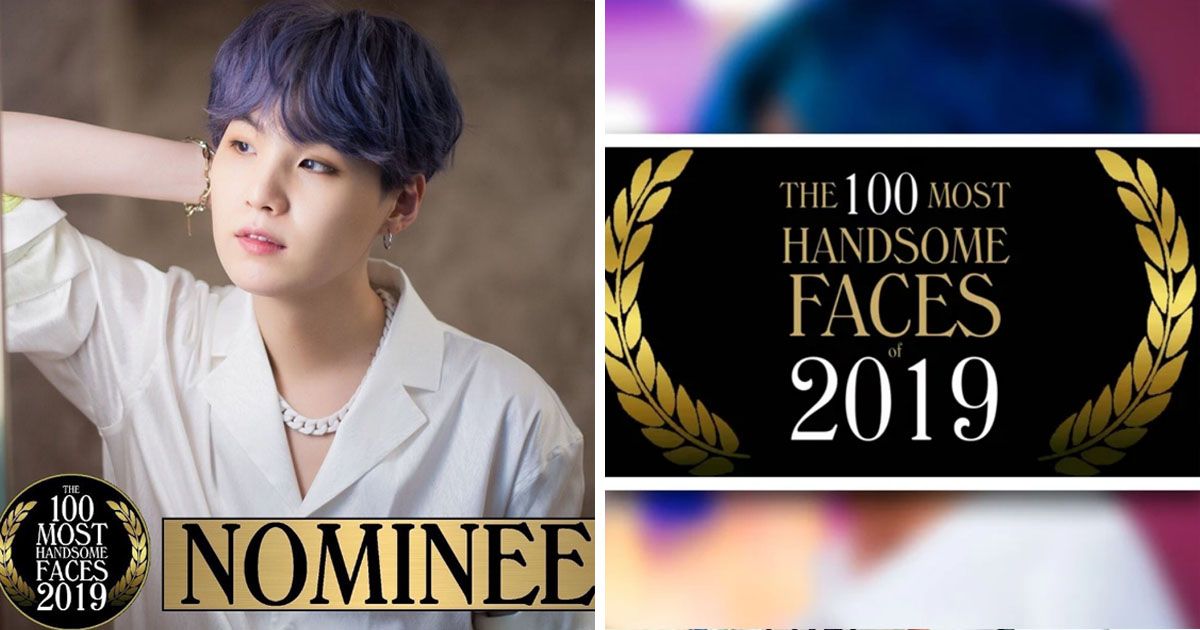 BTS’s Suga Is Nominated For “The 100 Most Handsome Faces of 2019” List ...