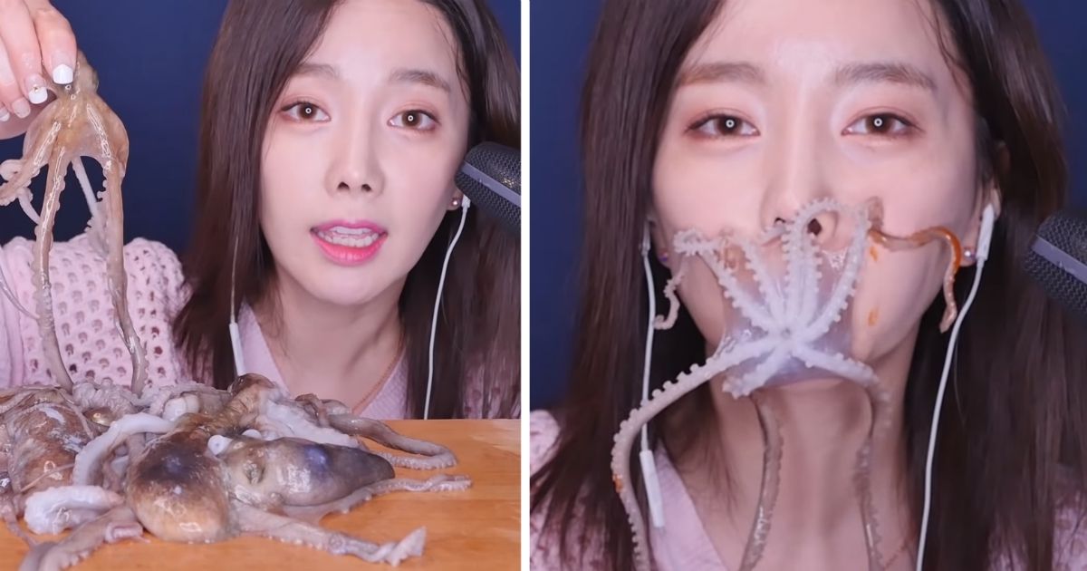 This Korean Youtuber Challenged Herself To Eat A Whole Live Octopus ...
