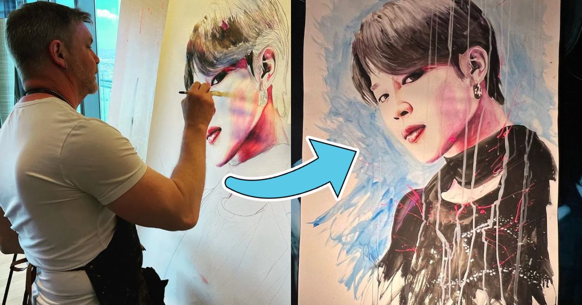Internationally Renowned Artist Rob Prior Paints Portraits Of BTS At ...