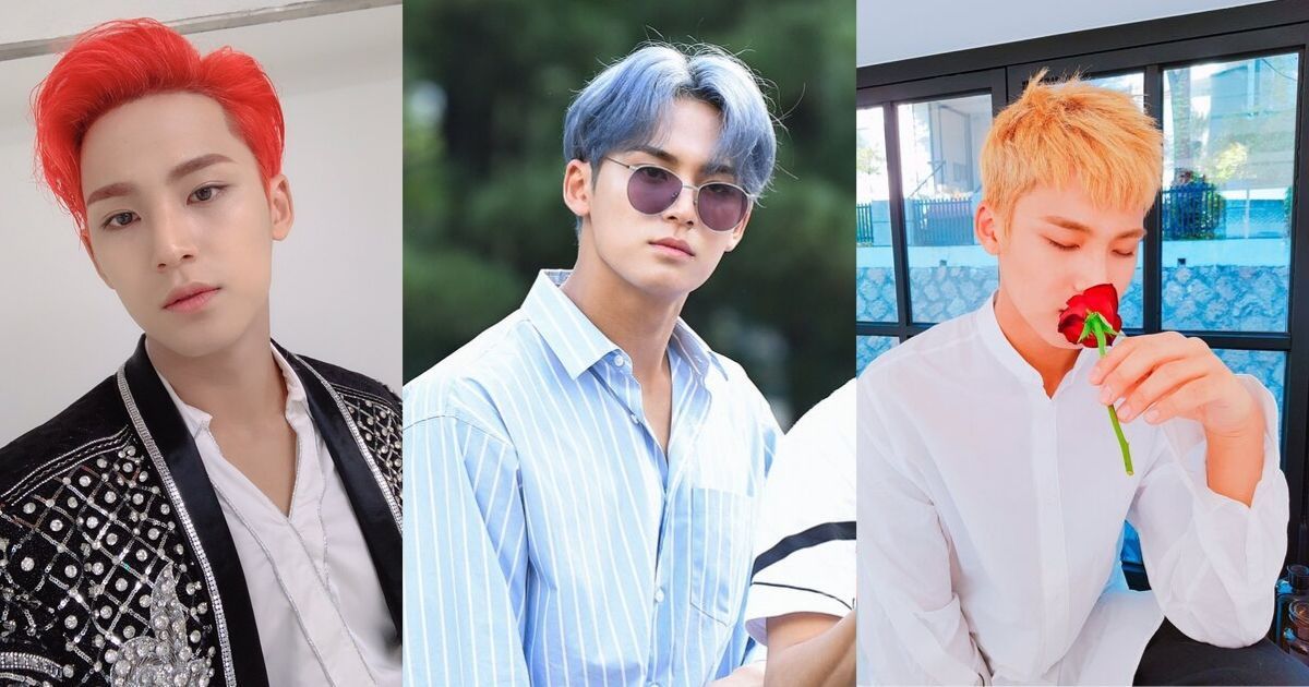 9 Times SEVENTEEN's Mingyu Showed Us How To Wear Colored Hair