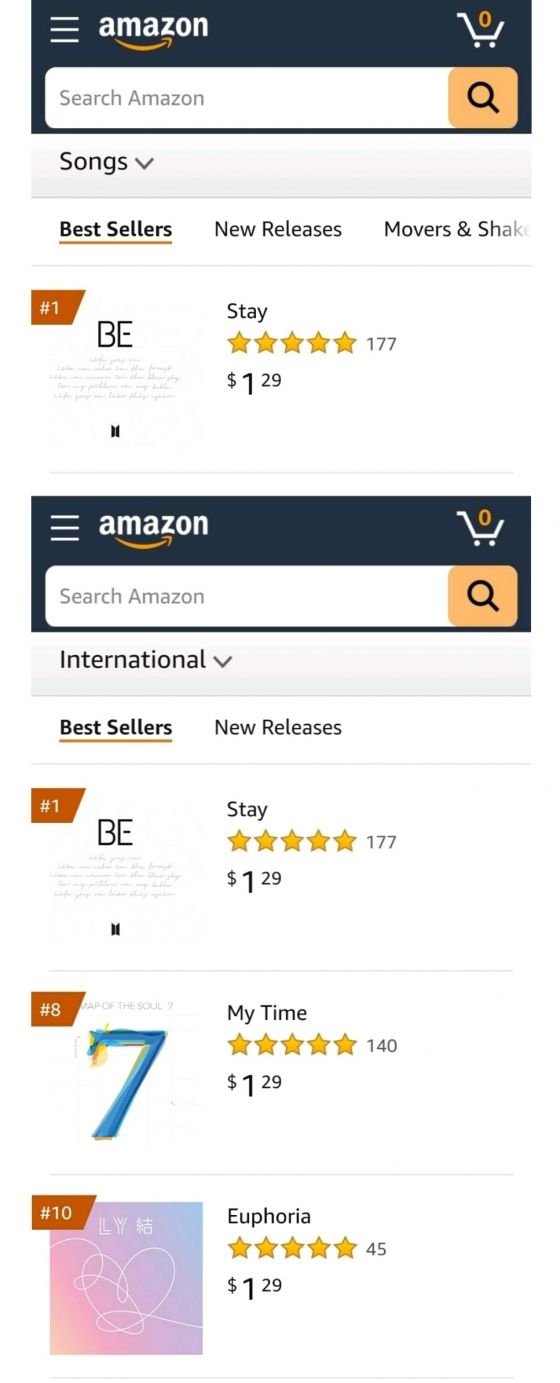 BTS's “Stay” Tops Amazon Best Seller Charts For 5 Consecutive Days ...