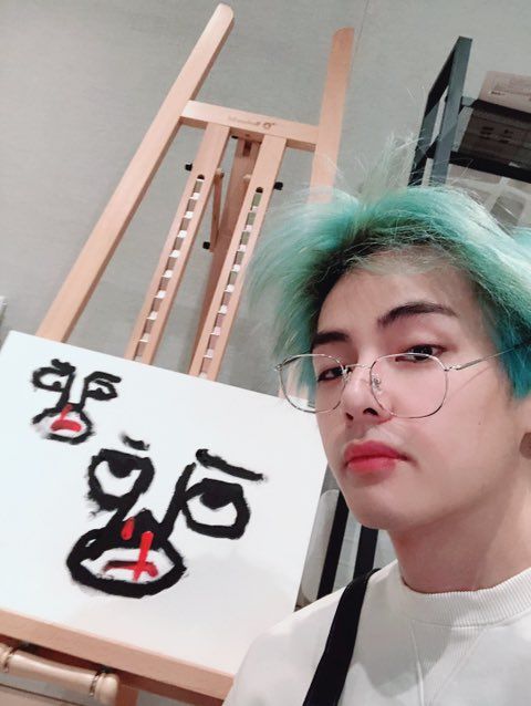 BTS V Showed ARMY His Impressive Studio And Enigmatic Artwork - Koreaboo