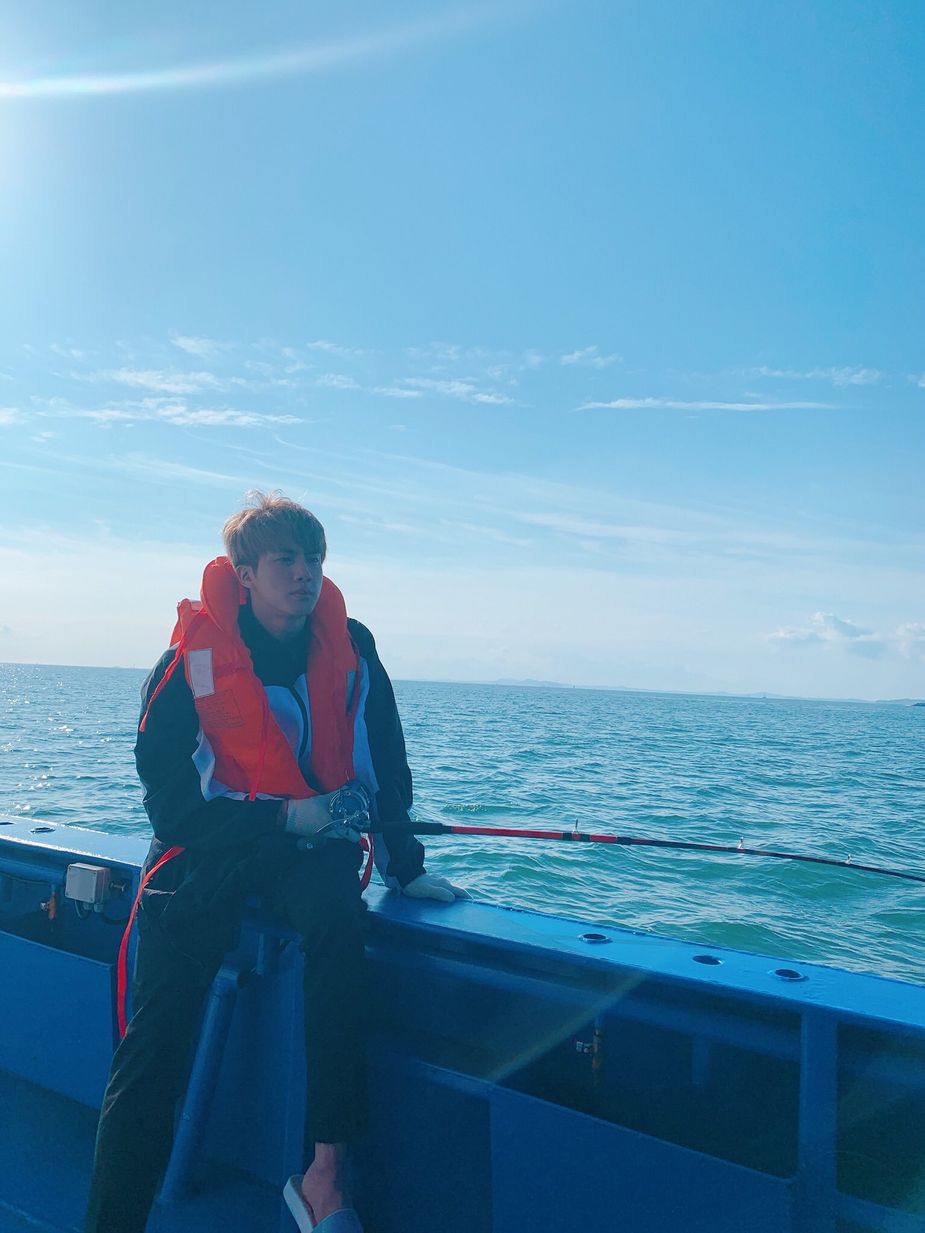 BTS's Suga and Jin Spotted Fishing During Their Vacation - Koreaboo