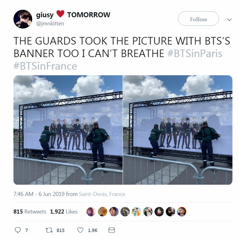 These Fanboy Security Guards Are Hyped For BTS's Paris Concert