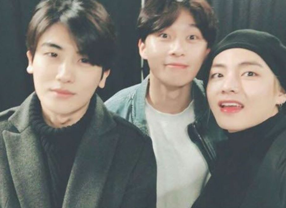 Wooga Squad Members BTS's V And Park Hyung Sik's Visuals Shine As They Support Park Seo Joon's ...