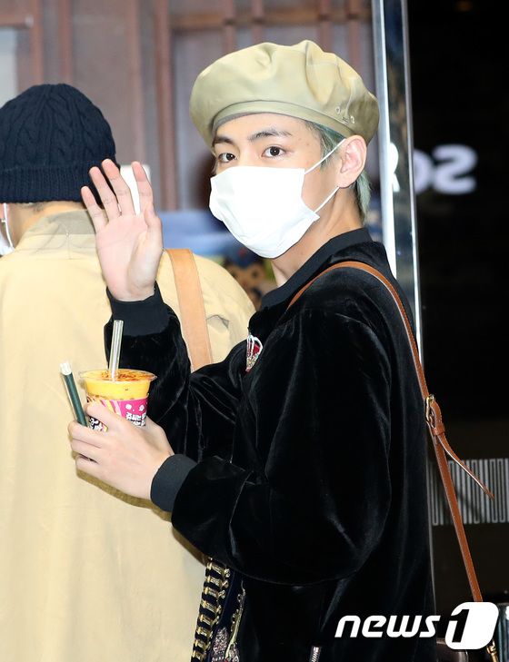 All of BTS Wore Face Masks to the Airport This Morning Except for Jin ...