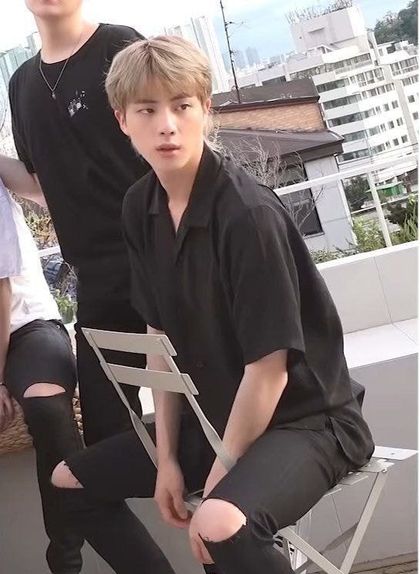 Here's 15 Photos Of Worldwide Handsome BTS Jin's Sexy Mullet - Koreaboo