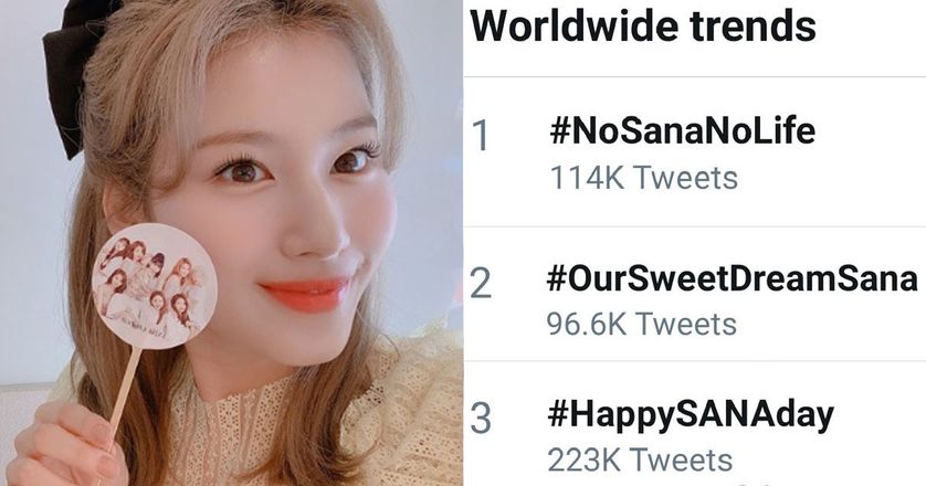 TWICE's Sana Trended Worldwide On Twitter—In The Top Three Spots - Koreaboo