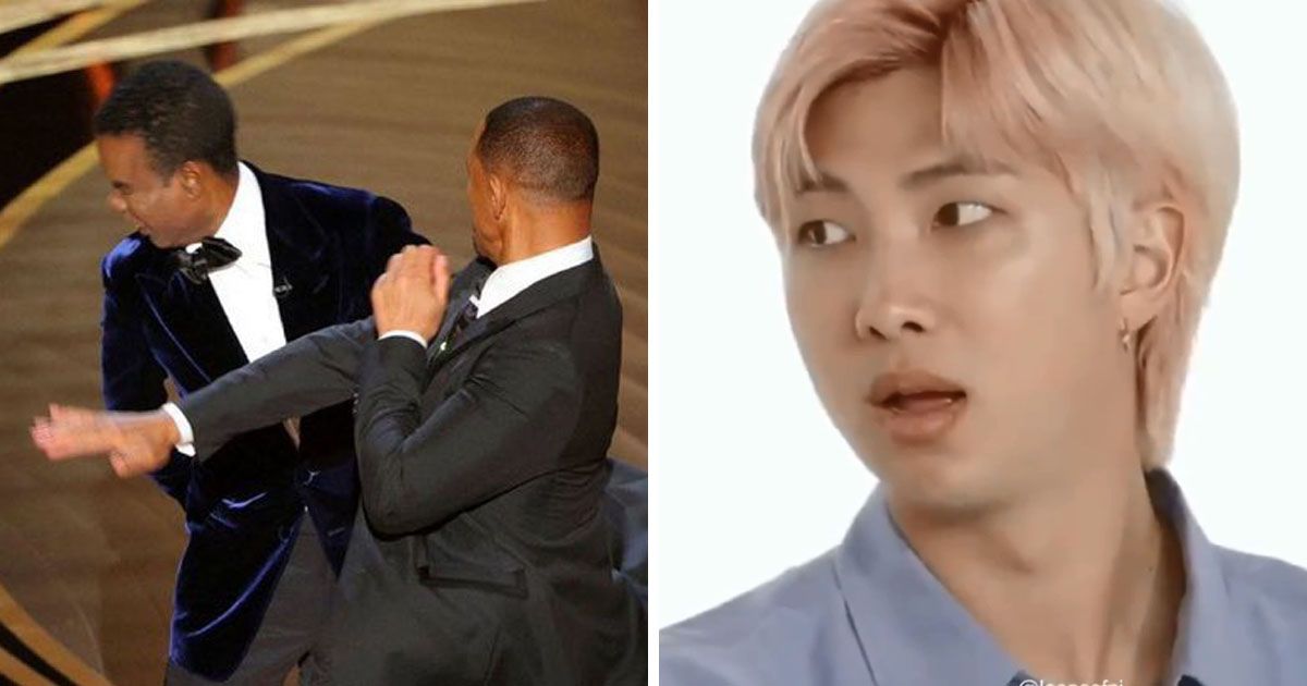10+ Reactions To Will Smith Slapping Chris Rock...Right After BTS RM's ...